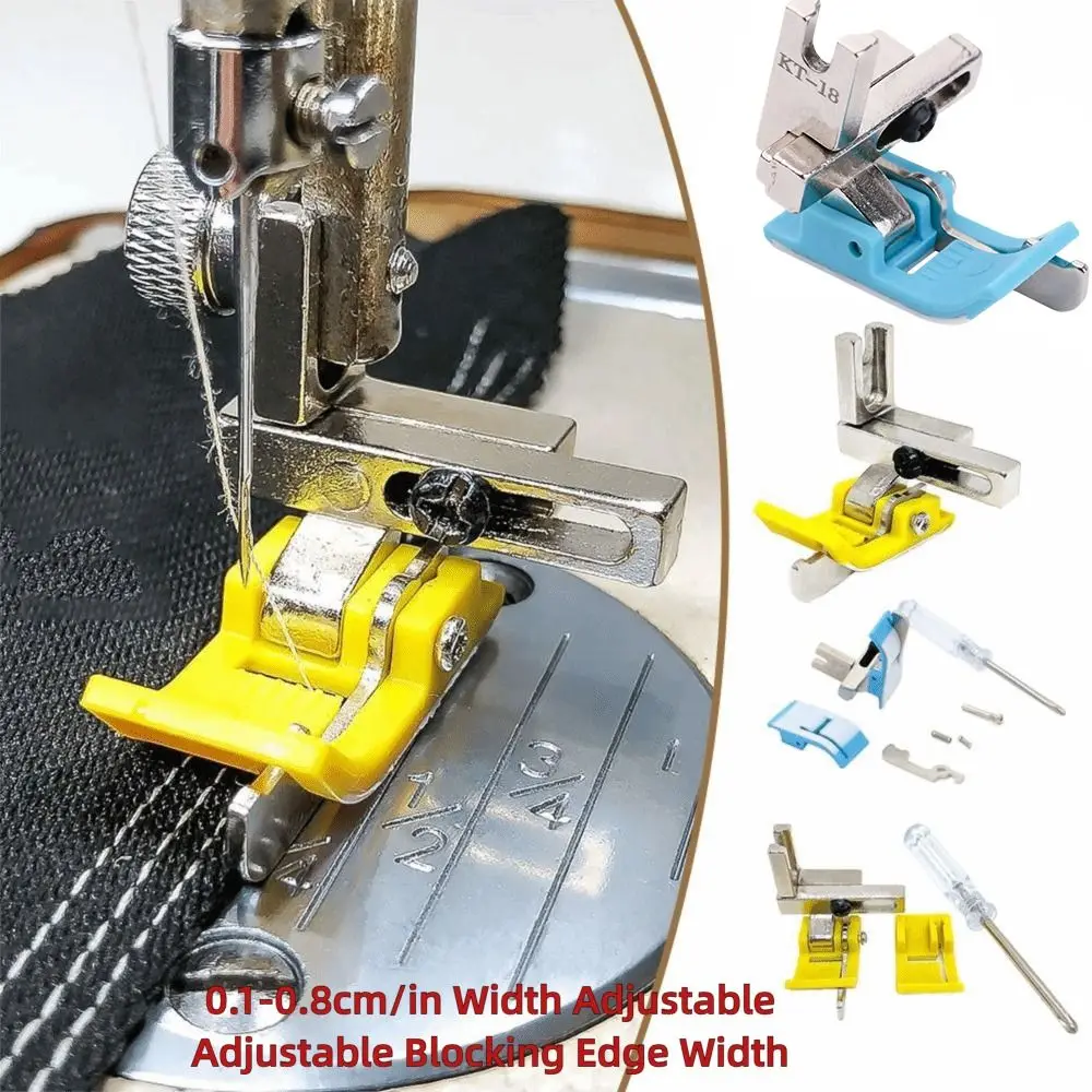 0.1-0.8cm Width Adjustable Sewing Machine Presser Foot Plastic With ...