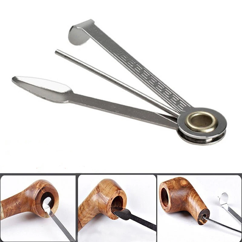 3-in1-Multifunctional-Stainless-Steel-Smoking-Tool-Smoking-Tobacco-Pipe ...