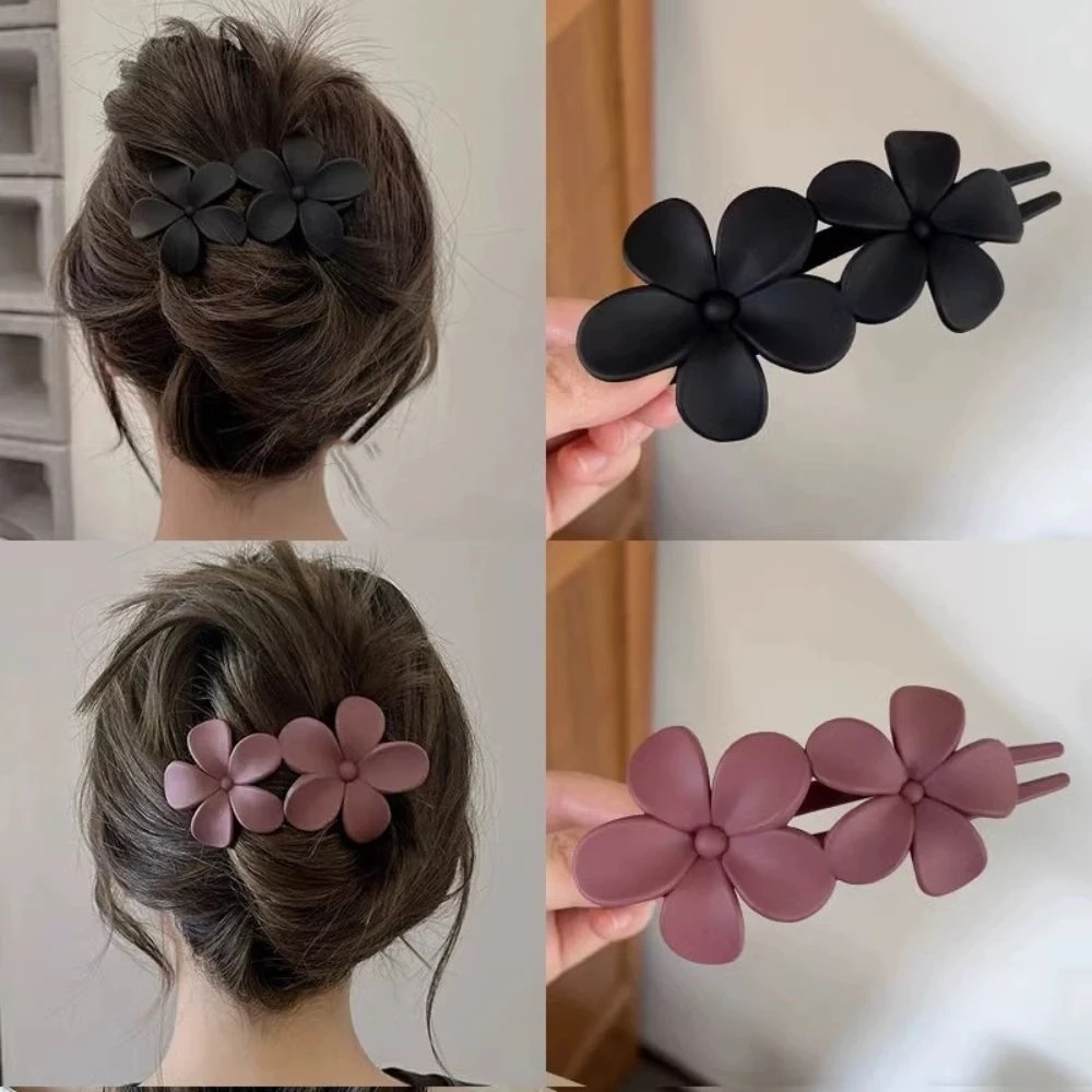 Frosted-Flower-Hair-Clip-Claws-Matte-Hair-Claw-Clips-For-Women-Girls ...