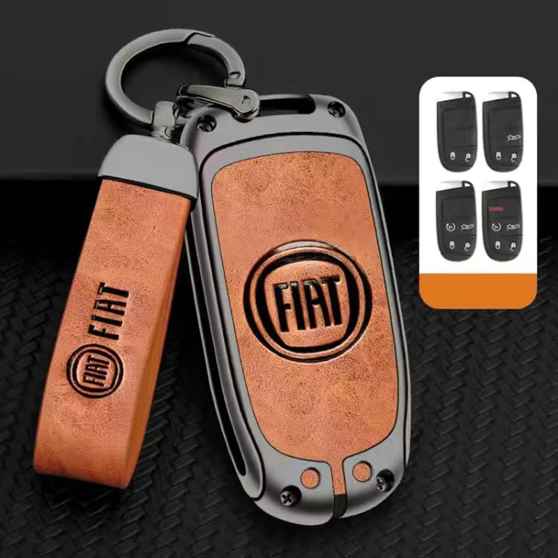 Car Key Case With Keychain Car Key Cover Shell Fob For Fiat Freemont ...