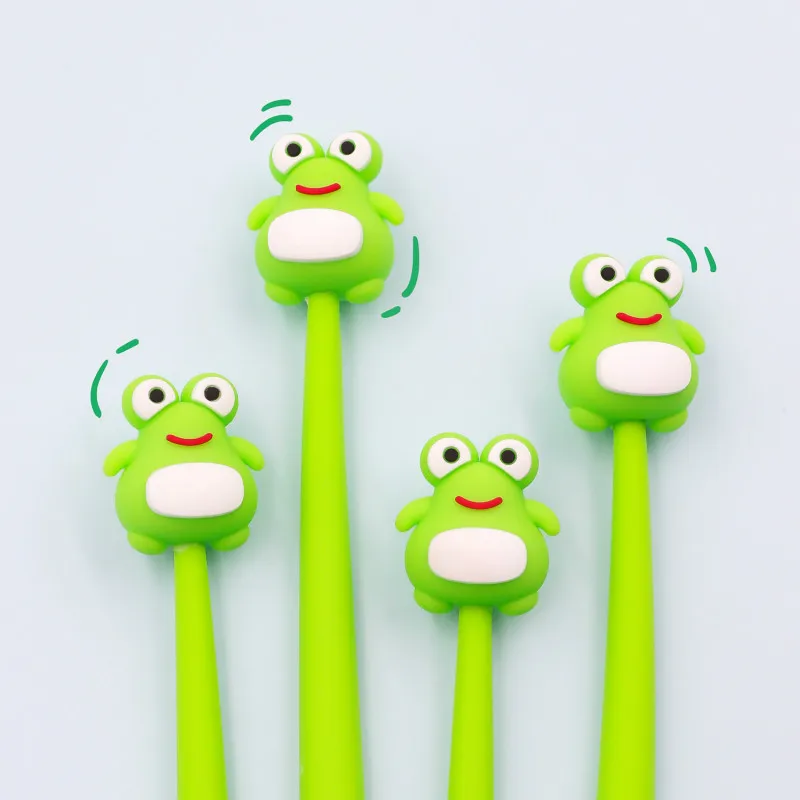 24PCS-Cute-Silicone-Gel-Pens-Cartoon-Cute-Big-Eye-Frog-Creative ...