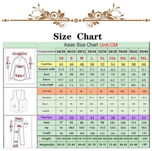 Asian Dress Size Chart