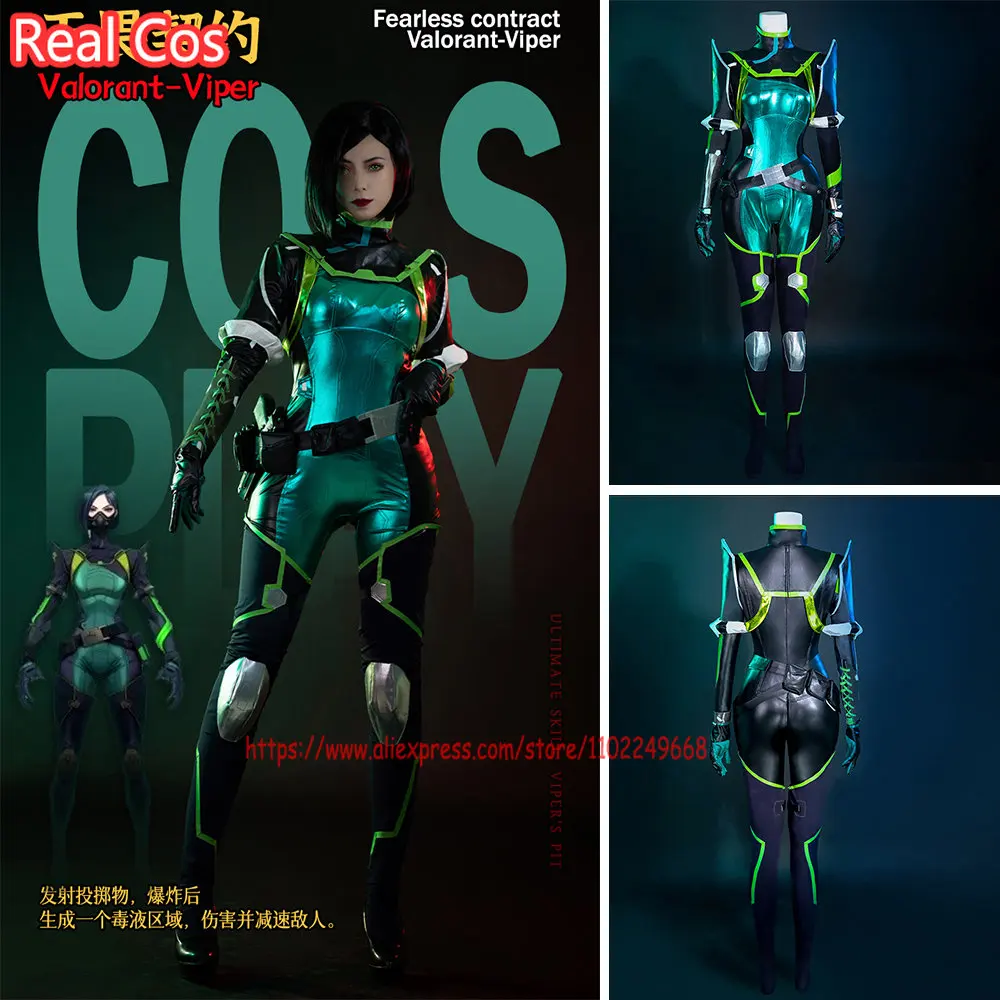RealCos-Viper-Cosplay-Costume-Game-Valorant-Viper-Cosplay-Costume-Green ...