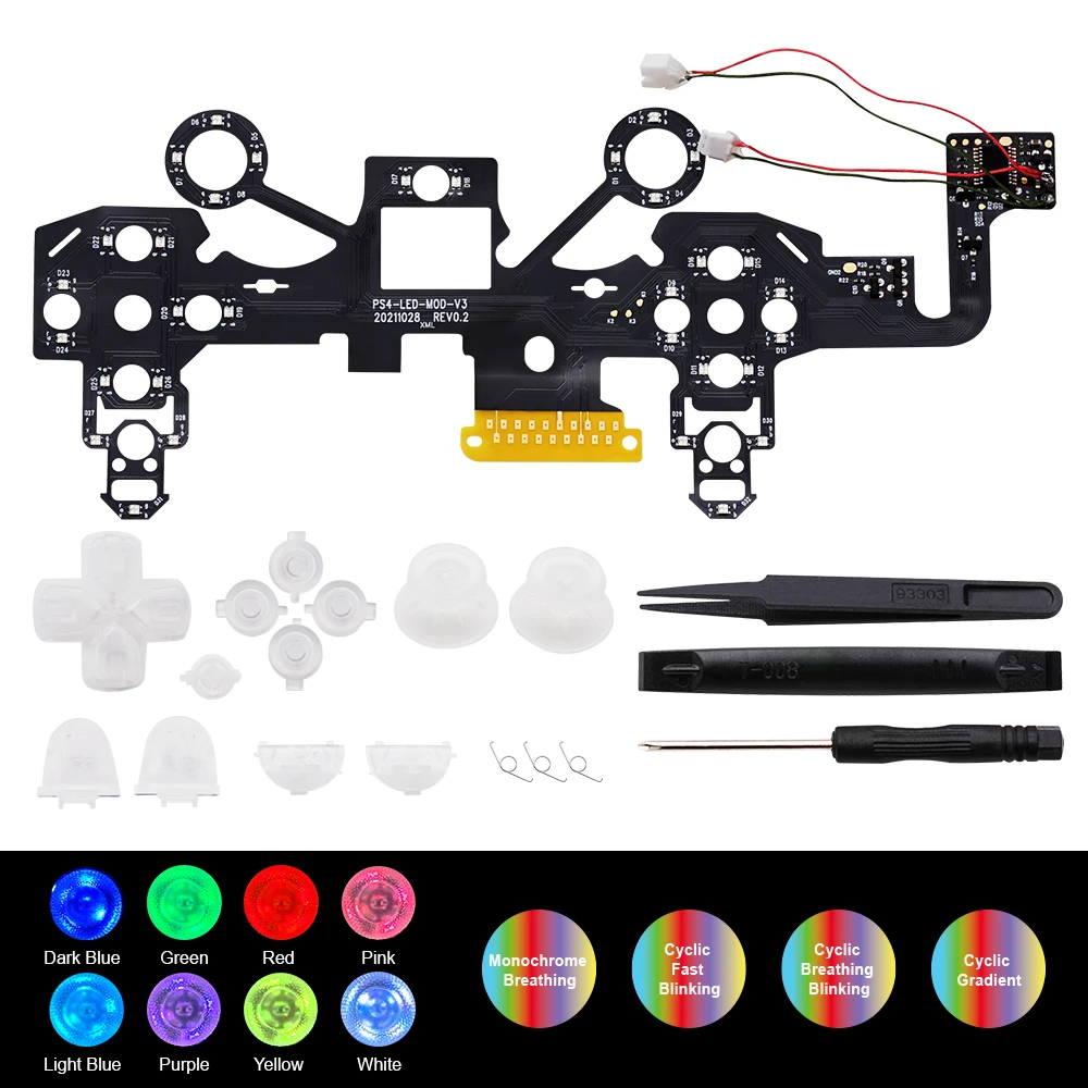 Eight Colors LED Light Board for PS4 LED Strip Kit for Playstation 4 ...