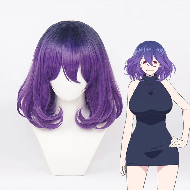 Anime Kinsou No Vermeil Wig Purple Gradient Short Hair Cosplay Vermeil ...