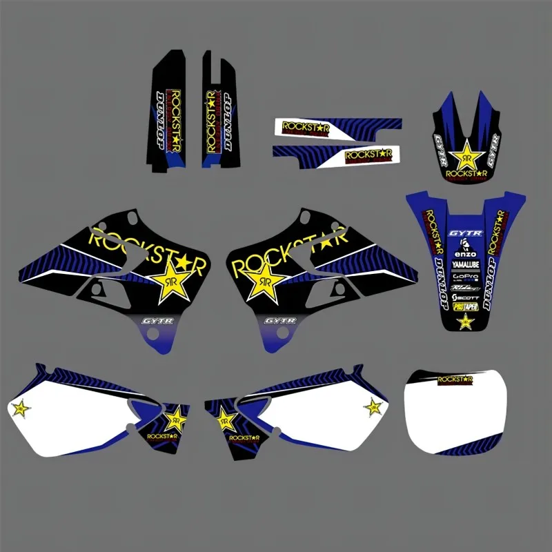 Motorcycle Decal Sticker Graphics Kit For YAMAHA YZ 125 YZ 250 YZ125 ...