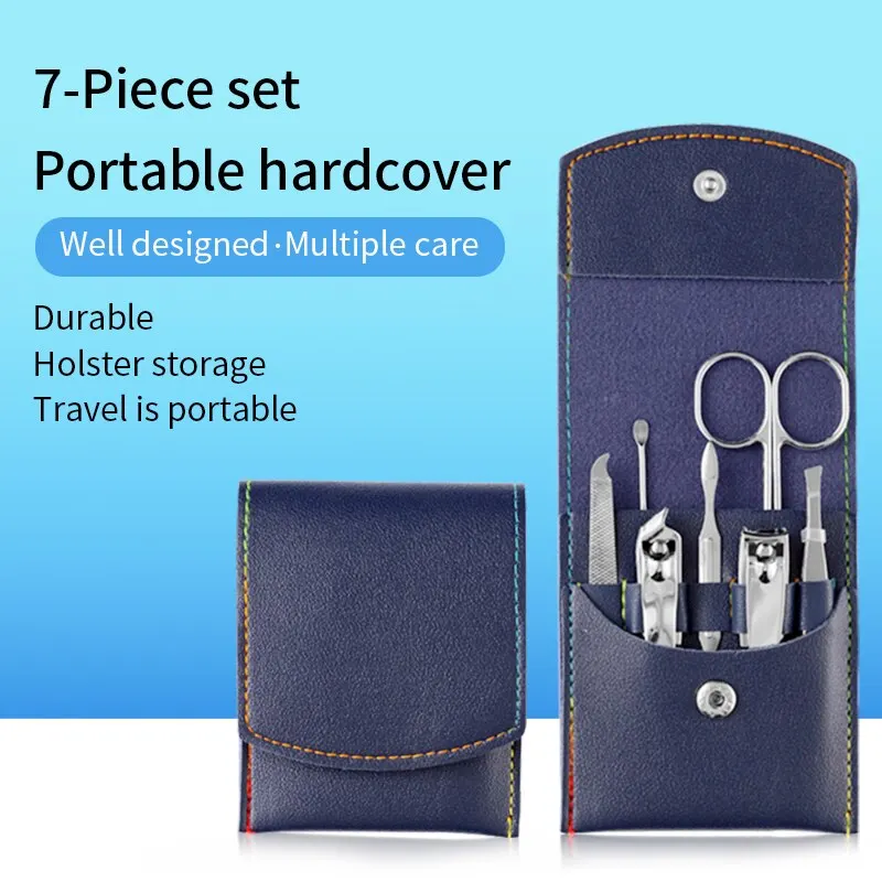 Nail Clipper Set 7 Piece Scissors Nail File Nail Clipper Forceps ...