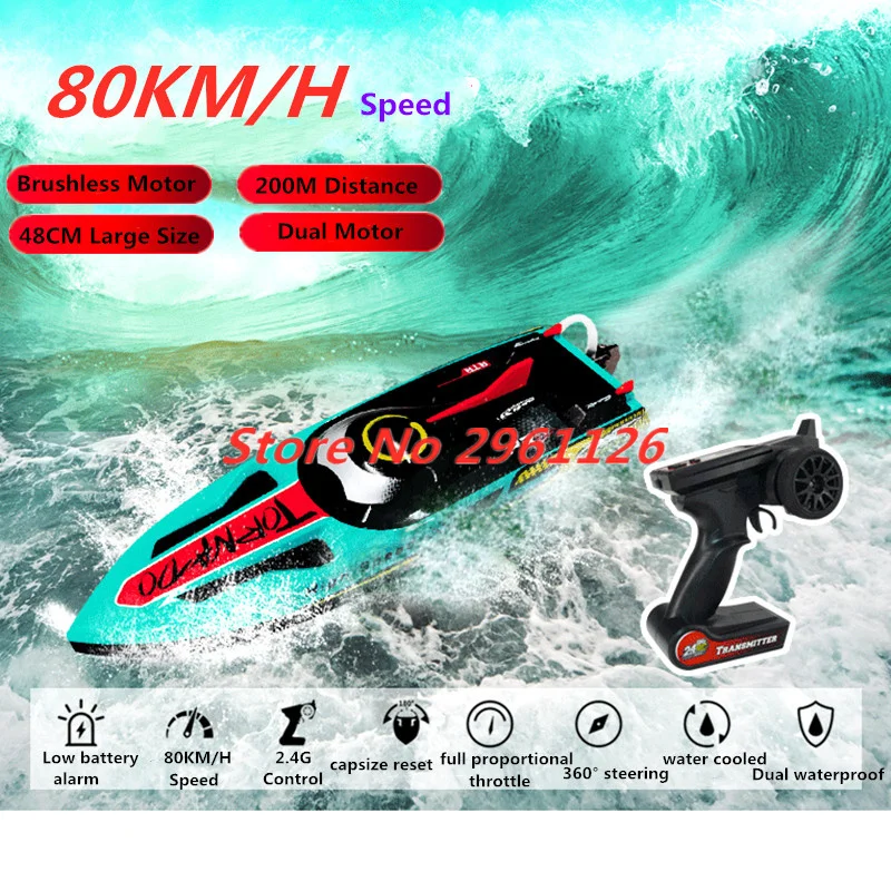 48Cm-80-Km-h-Professionele-Afstandsbediening-Racing-Speedboot ...