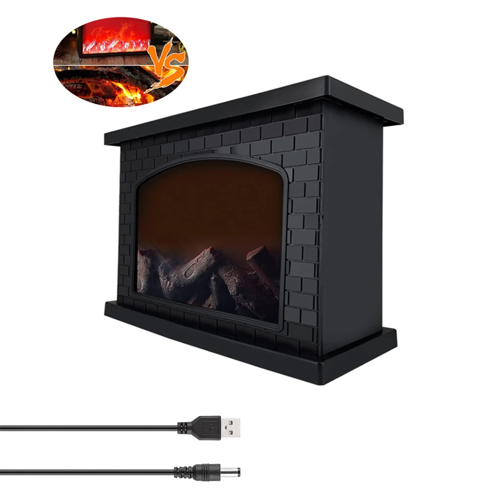 LED-Flame-Fireplace-Lights-Lamp-Simulation-Lantern-USB-Battery-Powered ...