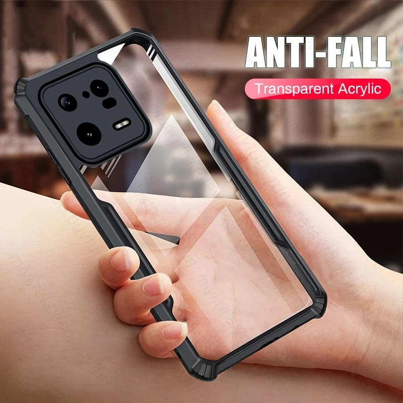 Transparent Acrylic Tpu Soft Frame Cover For Xiaomi 13 Pro Case ...