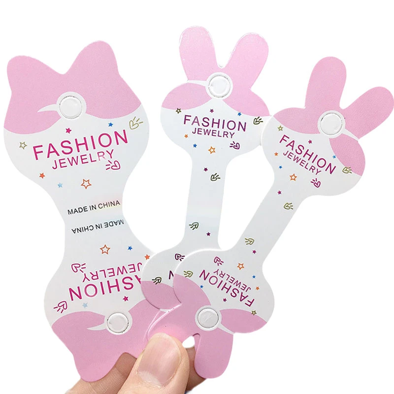 50pcs Foldable Display Paper Cards Stickers For Diy Jewelry Retail ...