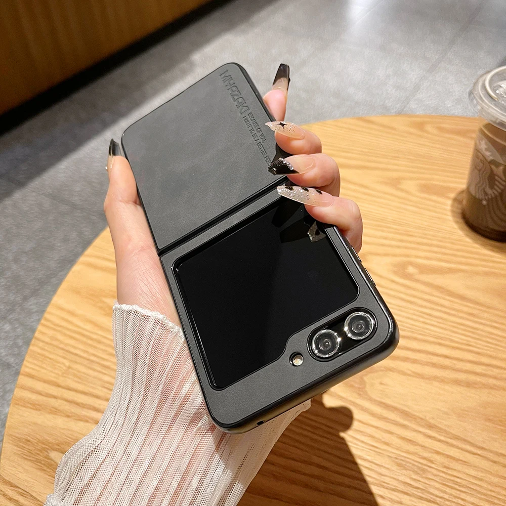 Luxury-Lambskin-Leather-Suede-Phone-Case-for-Samsung-Galaxy-Z-Flip3 ...