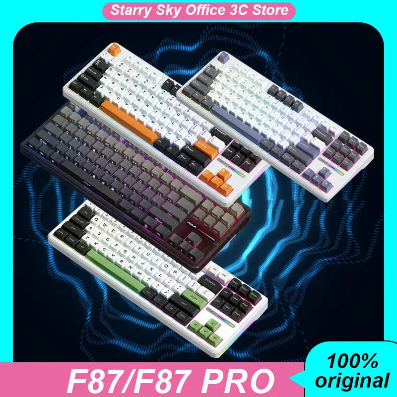 Aula F87/F87 Pro 기계식 키보드, 87 키, RGB 핫 스왑 PBT 키캡, 3 모드 E스포츠 게임 키보드, PC 액세서리, 사무실 선물