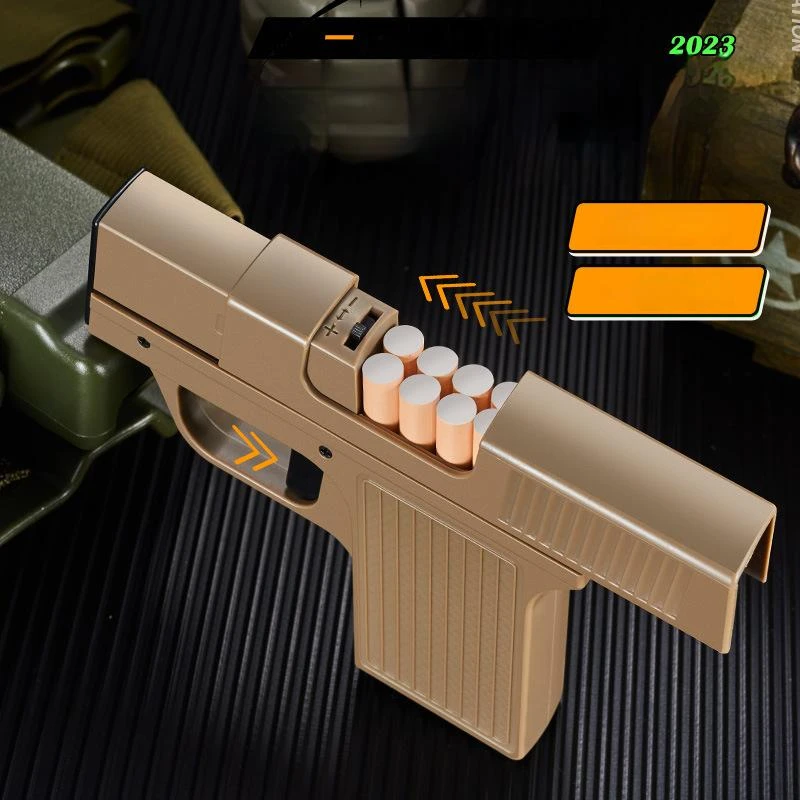 Creative Pistol Gas Lighter Welding Torch Capacity 10 Pieces Cigarette ...