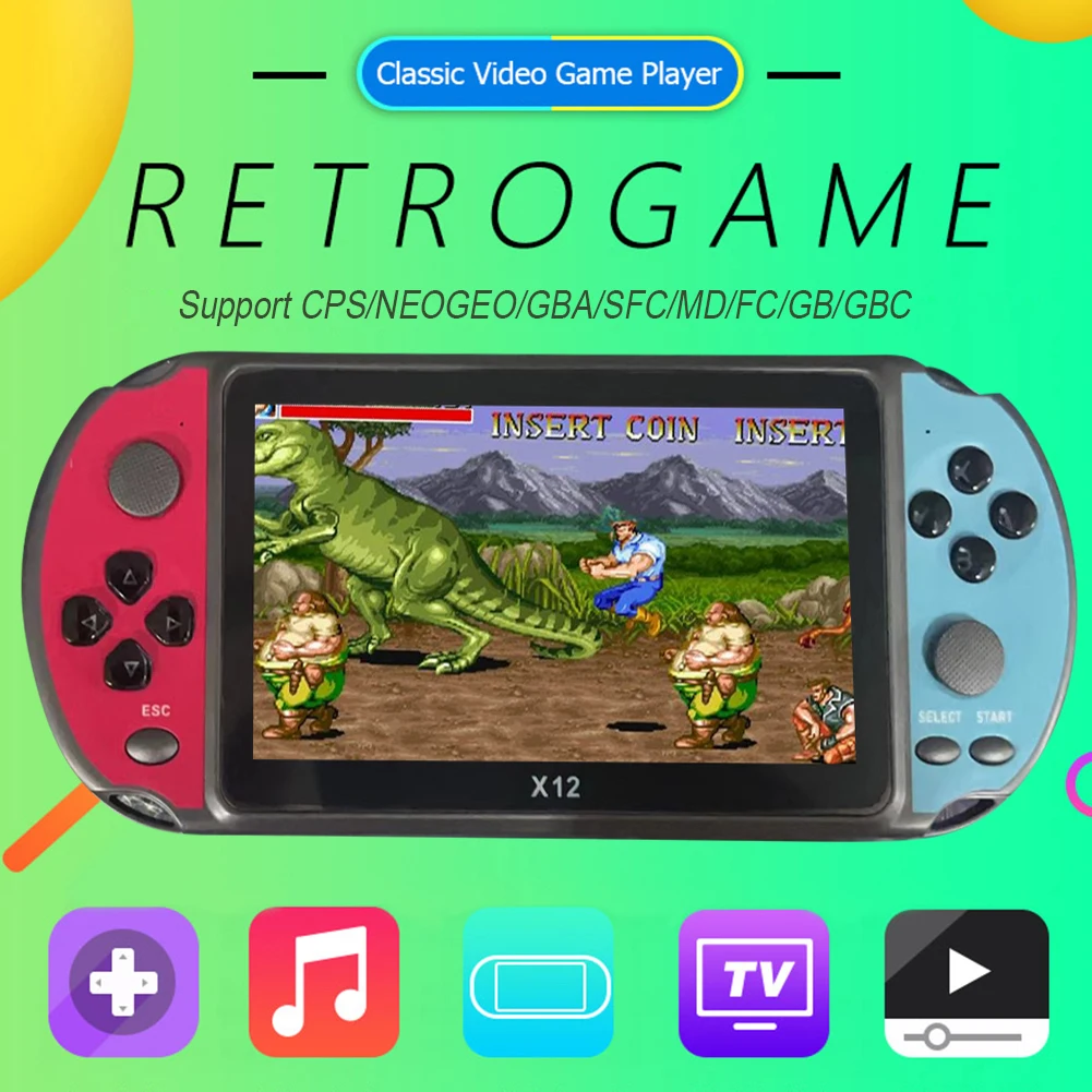 X12PLUS-Retro-Video-Game-Console-Handheld-Gaming-Player-Built-in-2000 ...