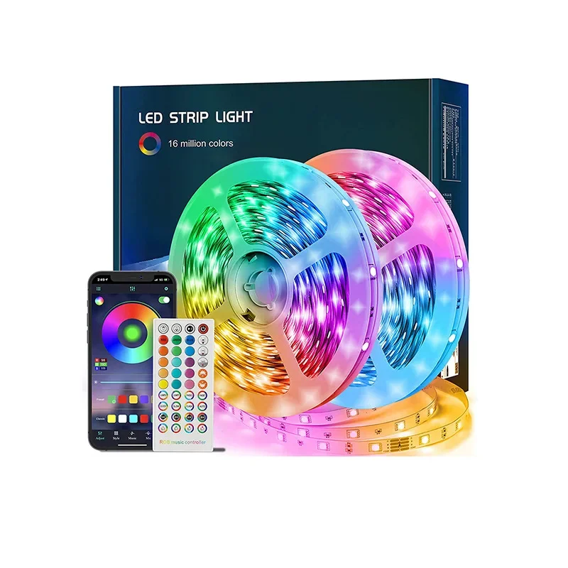 LED-Strip-Light-12V-18LEDS-M-RGB-5050-Music-Sync-Color-Changing-Built ...
