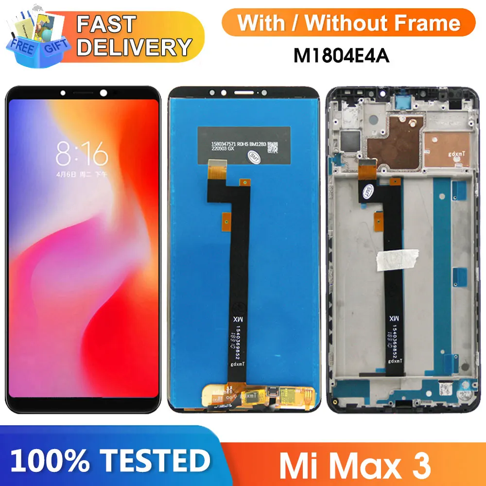 6-9-Display-Screen-for-Xiaomi-Mi-Max-3-M1804E4A-Lcd-Display-Touch ...