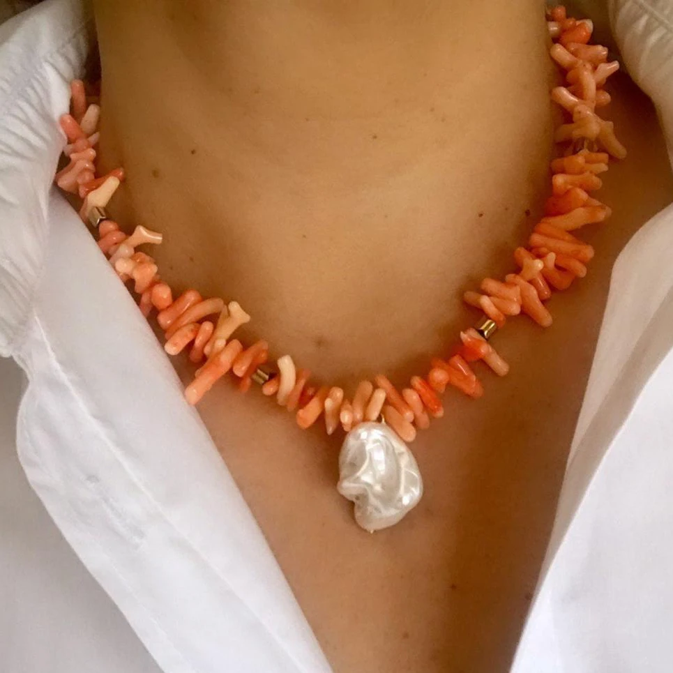 Natural-gemstone-irregular-red-coral-chip-stone-natural-freshwater ...