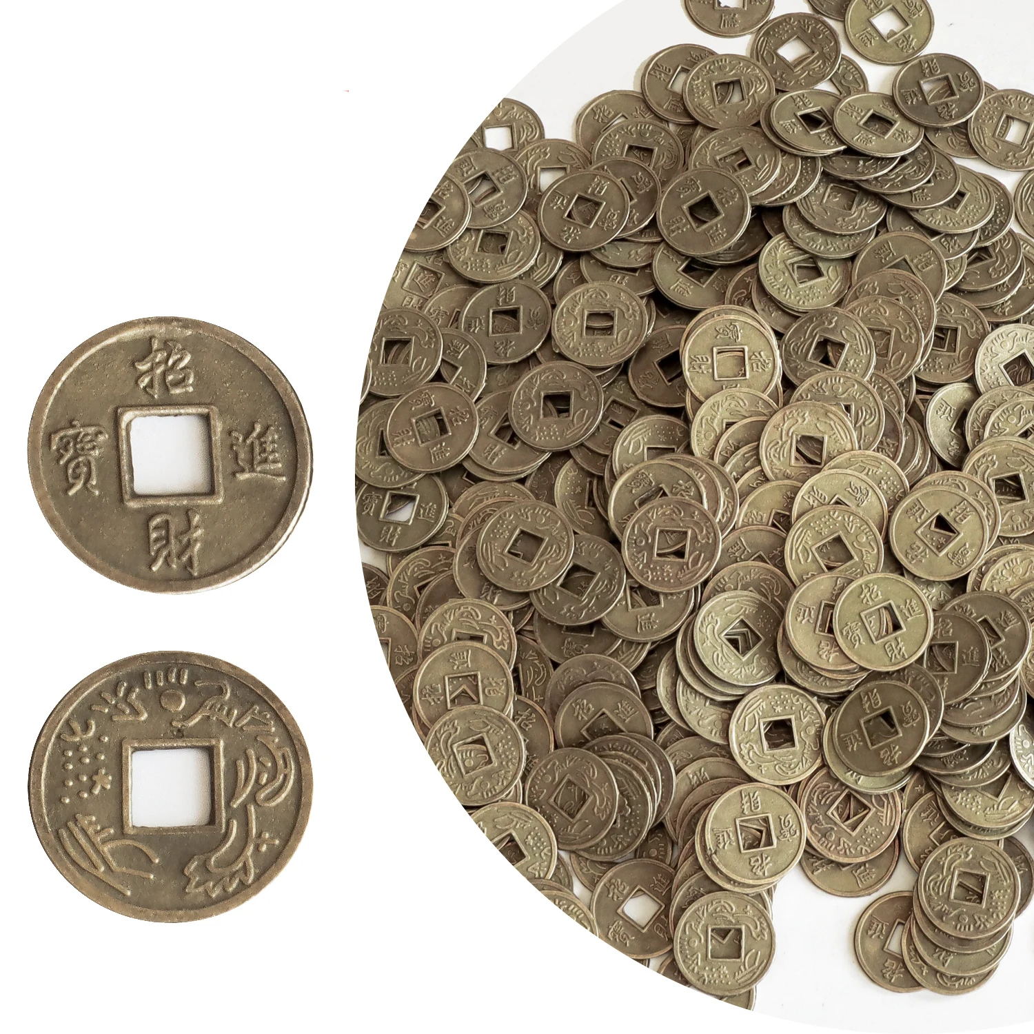 10/20/24Mm Chinese Feng Shui Lucky Coins Ancient Oriental Emperor Qing ...