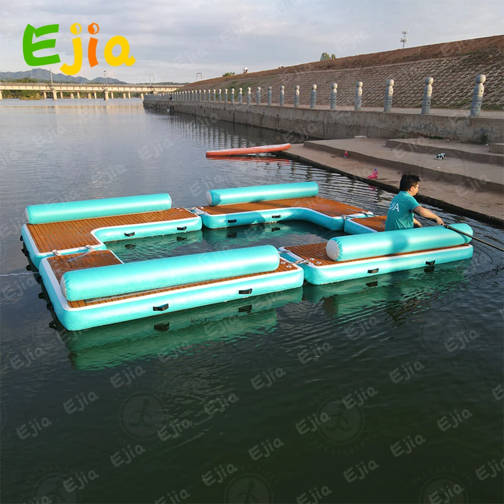 240cm Floating Lounge Round Sofa Couch Inflatable Dock Platform For ...