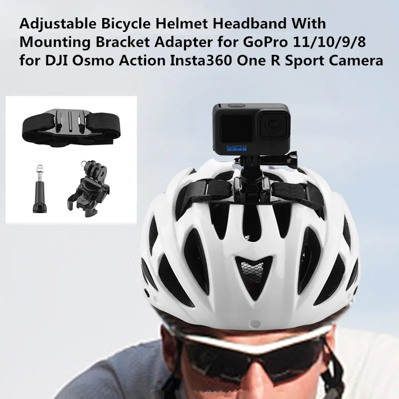 for-GoPro-11-DJ-Adjustable-Bicycle-Helmet-Headband-Holder-Strap-for ...