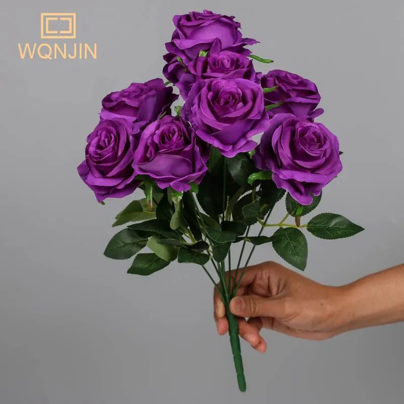 Flores-artificiales-moradas-de-9-cabezas-para-decoraci-n-del-hogar-flor ...