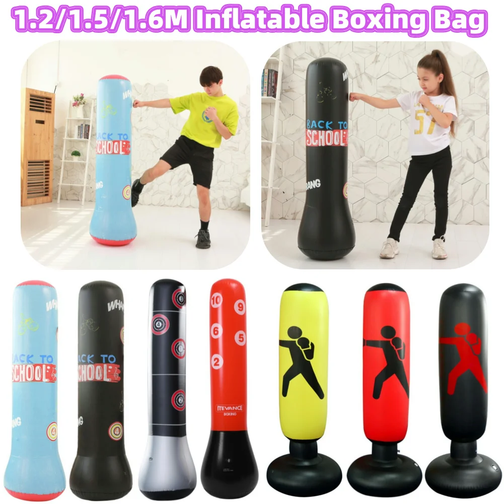 Bolsa-de-boxeo-inflable-para-ni-os-y-adultos-saco-de-arena-de-pie-para ...