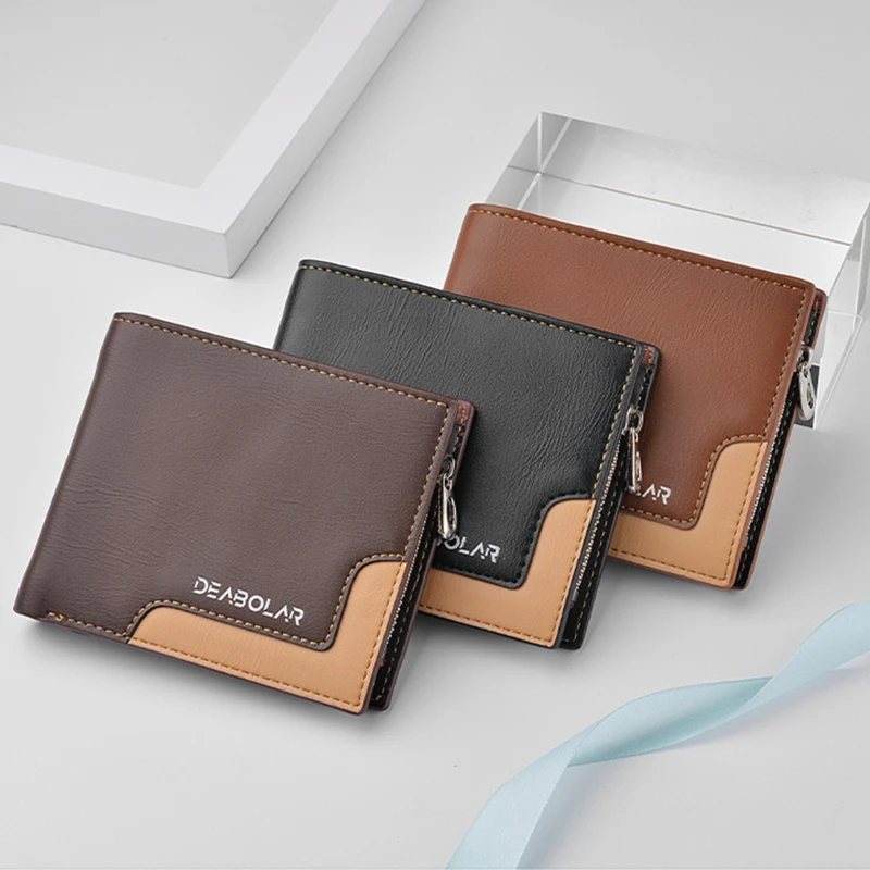 Fashion-Leather-Wallet-Men-Slim-Coin-Purse-Business-Foldable-Wallet-Men ...