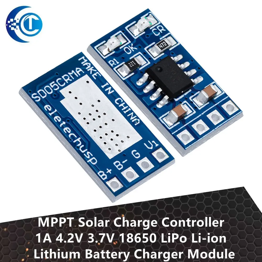 MPPT-Solar-Charge-Controller-1A-4-2V-3-7V-18650-LiPo-Li-ion-Lithium ...