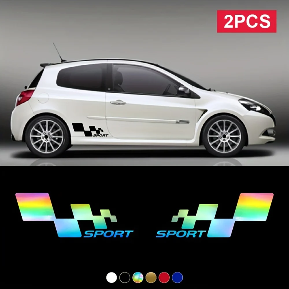 2pcs-Sports-Square-Graphic-Car-Stickers-Body-Stickers-Universal ...