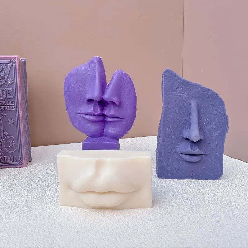 3D-Aesthetic-Facial-Silicone-Candle-Mold-Creative-Human-Body-Face-Torso ...