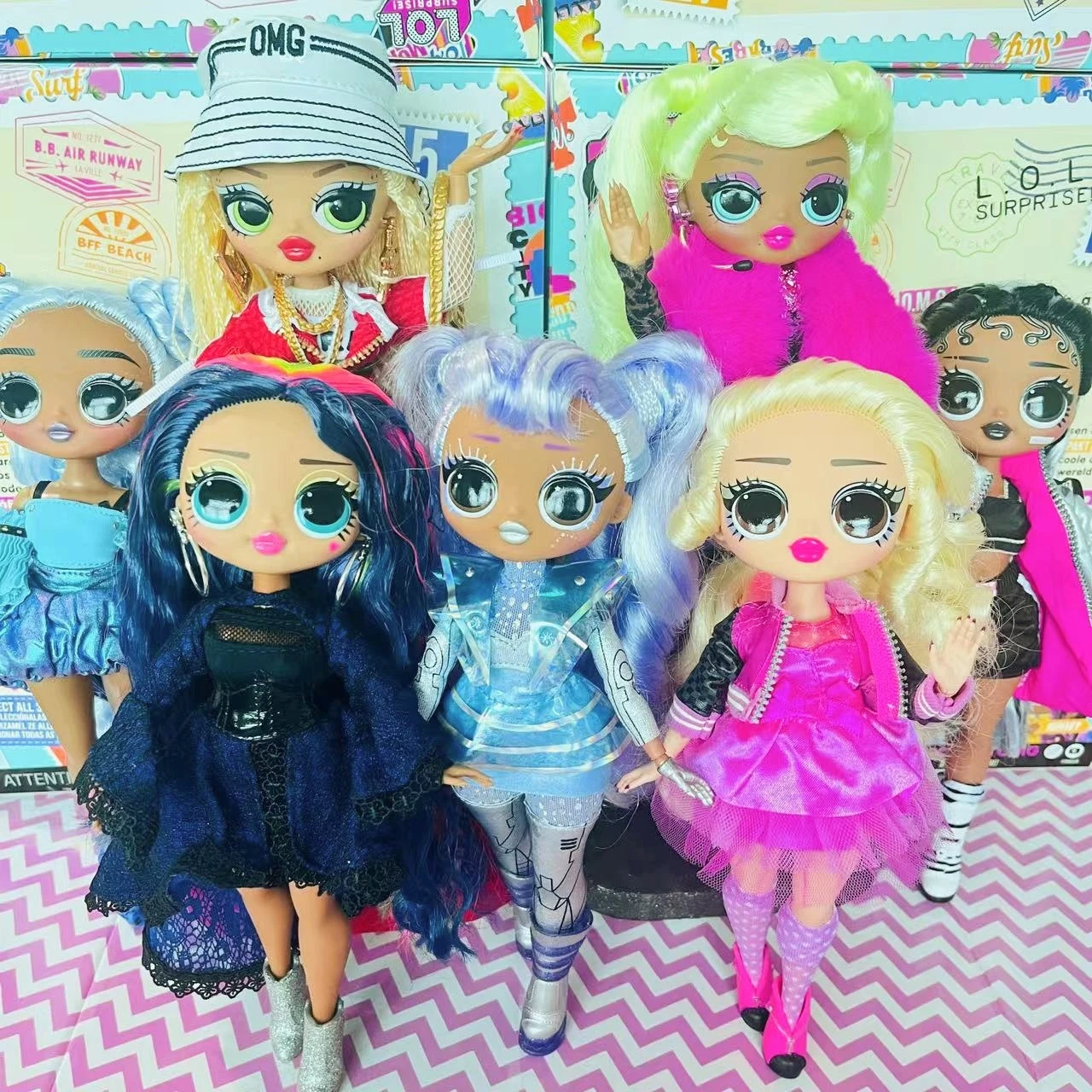 New-genuine-lol-doll-OMG-doll-oversized-sister-25CM-neon-bee-girl-play ...