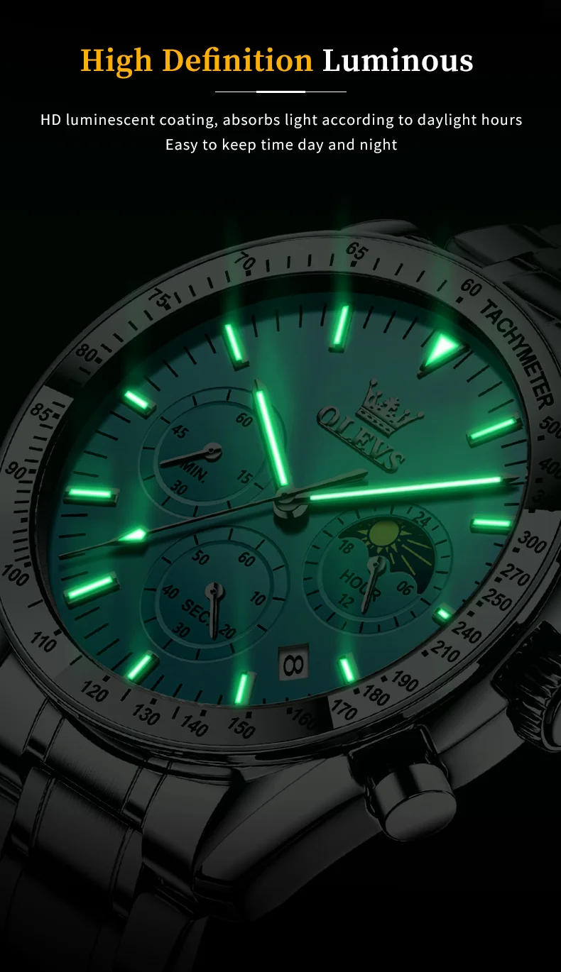 Olevs 3618 For Men - Silver Blue Watch Price in Bangladesh - Olevs ...