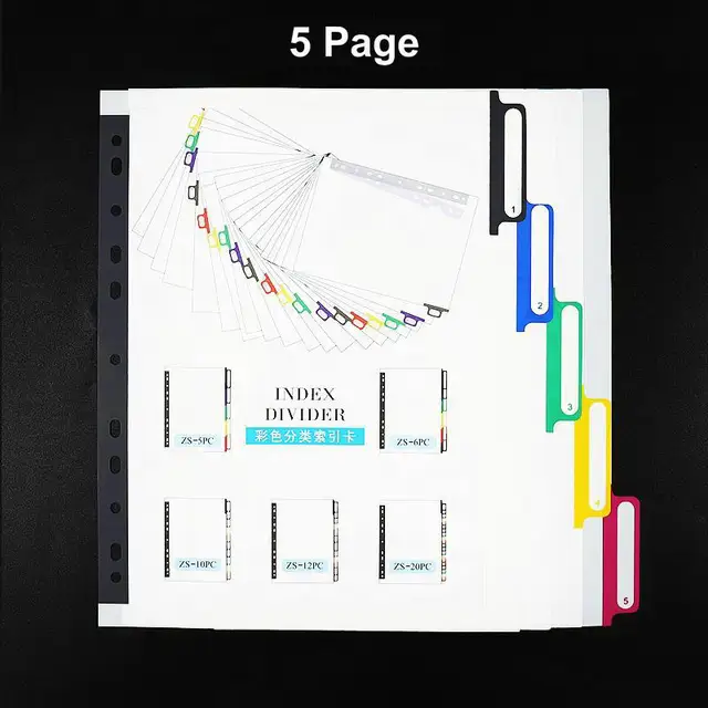 5/10/20 Page Separadores Archivador A4 File Separators Color Plastic ...