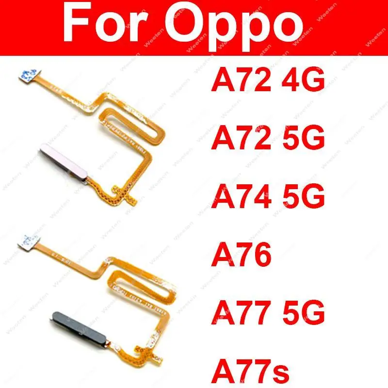 Fingerprint Sensor Flex Cable For OPPO A72 A74 A76 A77 A77S 4G 5G Touch ...