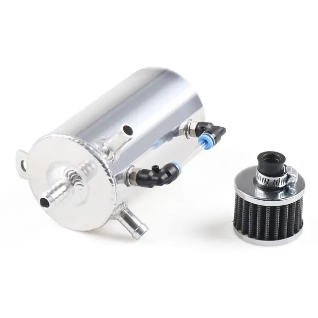 Mini Bike Catch Can AICEL 300ml Baffled Oil Catch Can Kit - Universal ...
