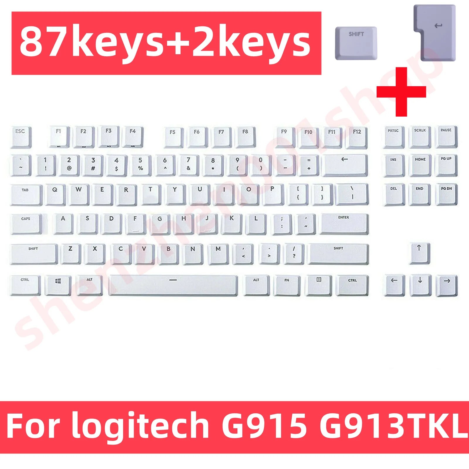 A-full-set-G915-TKL-87-key-caps-White-for-Logitech-G813-G913-G815-G915 ...