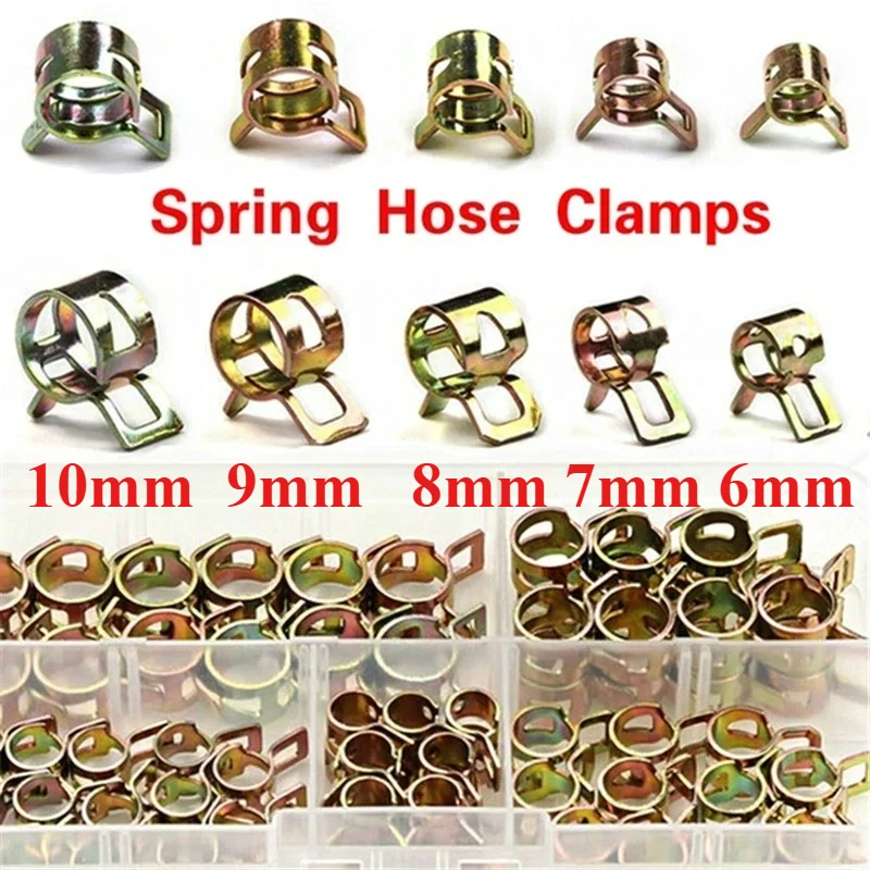 75Pcs Fuel Oil Water Tube Clamp Set 6mm/7mm/8mm/9mm/10mm Vacuum Silicon ...