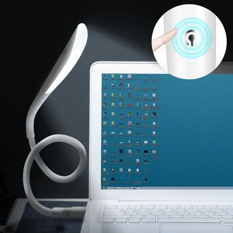미니 휴대용 Usb Led 조명 터치 센서 조도 조절 테이블 데스크 램프 파워 뱅크 캠핑 Pc 노트북 책 야간 조명