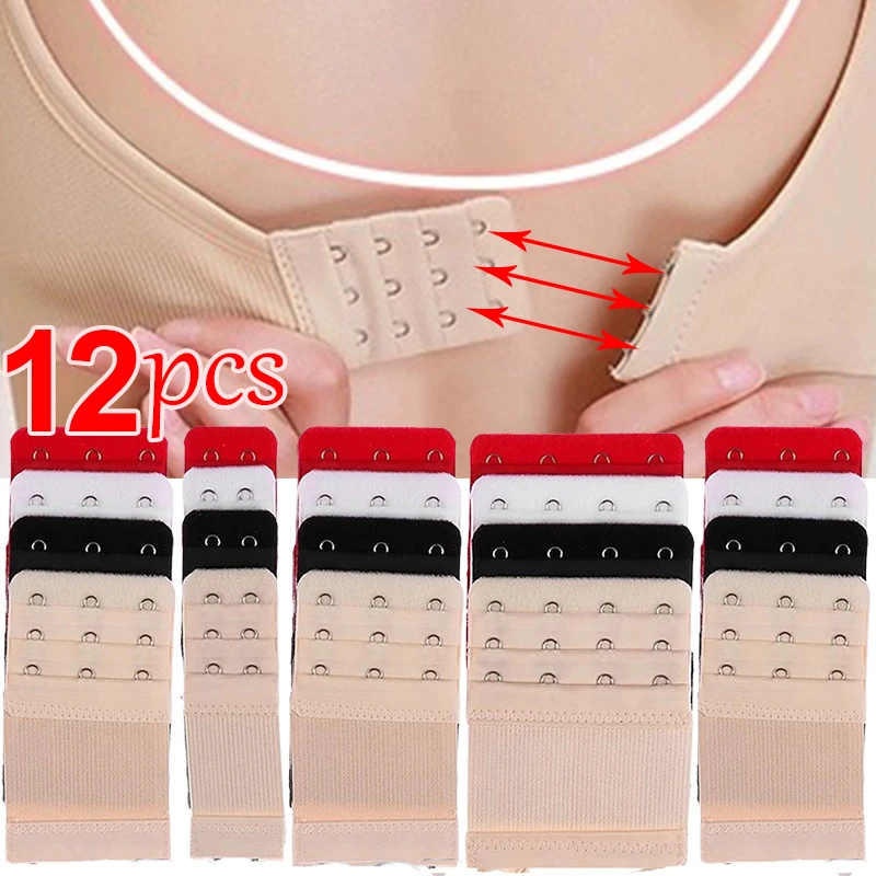 3-6-12pcs-Bra-Extender-for-Women-s-Elastic-Bra-Extension-Strap-Hook ...