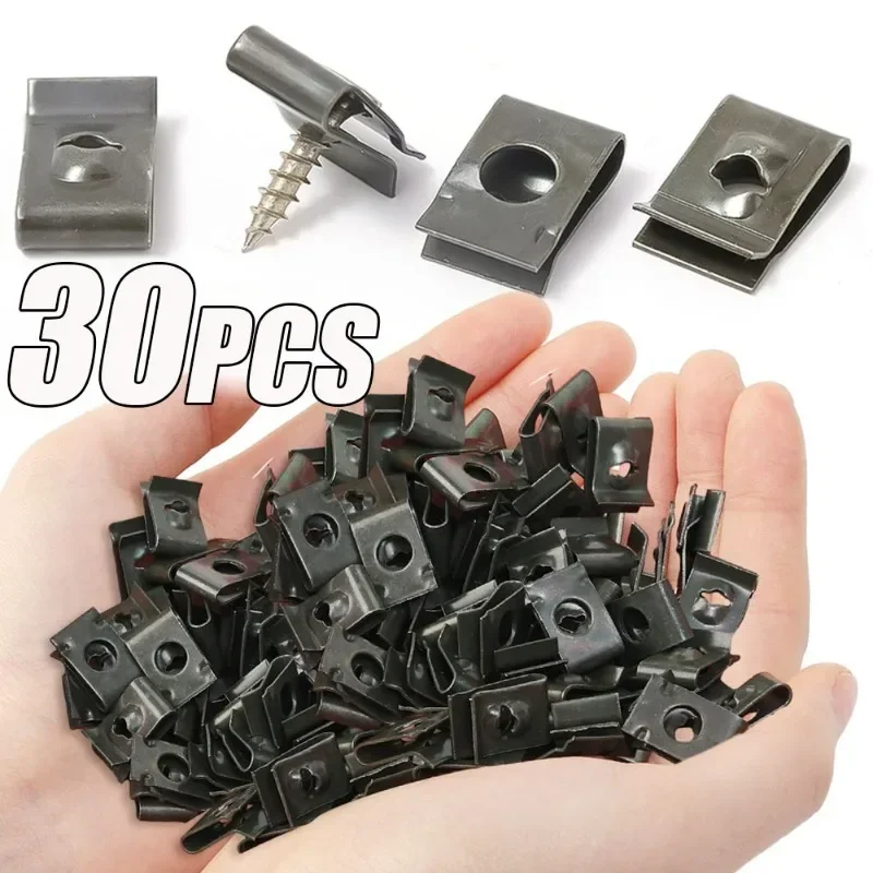 Car-Metal-Screw-Fastener-U-Type-Clips-Anti-rust-Clamp-Fastener-Bumper ...
