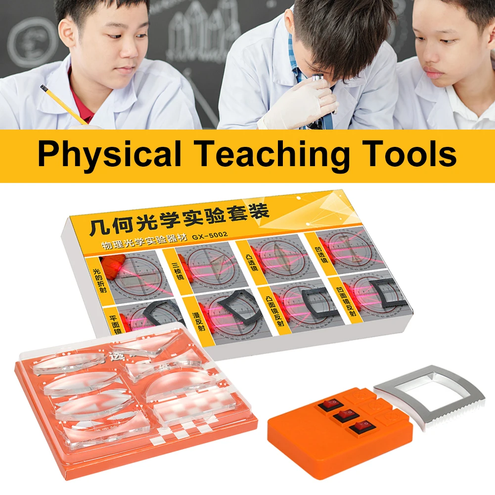 Optical-Experiment-Kit-Optical-Lenses-Convex-Concave-Lens-Light-Refract ...