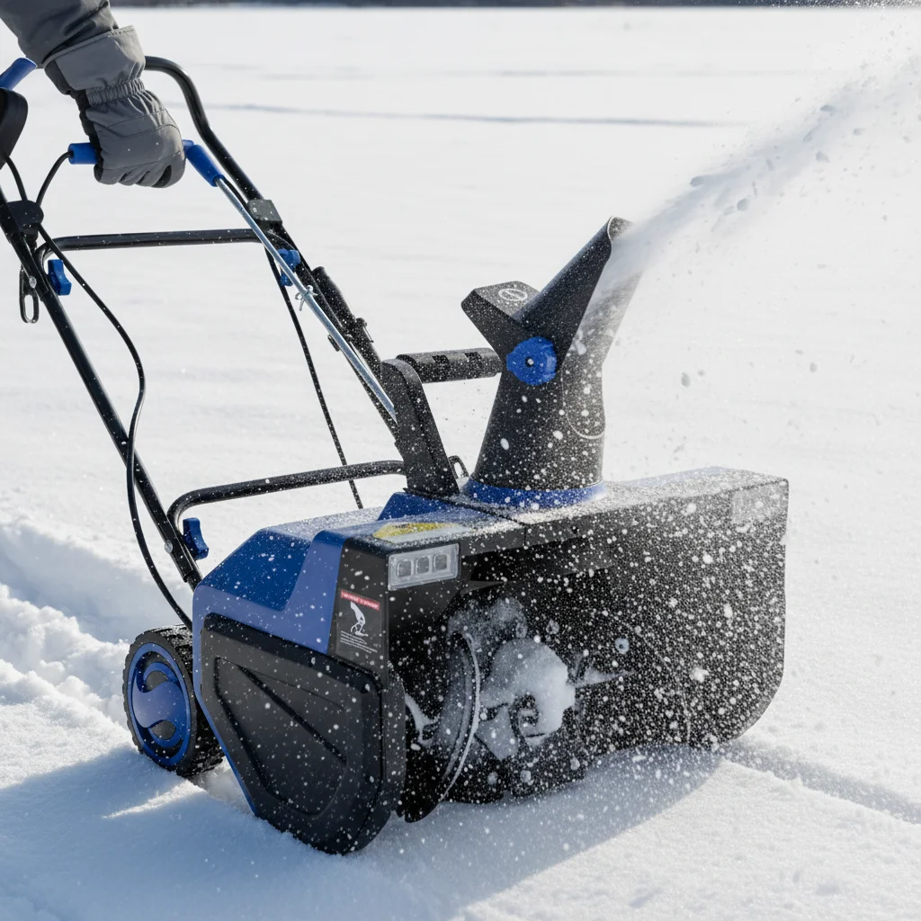 2400W Plug-in Snow Sweeper,Hand-Pushed Small Electric Snowblower ...