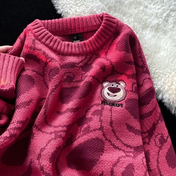 Disney-suéter de tricota de dibujos animados Lotso para mujer, Tops Yk2 ...