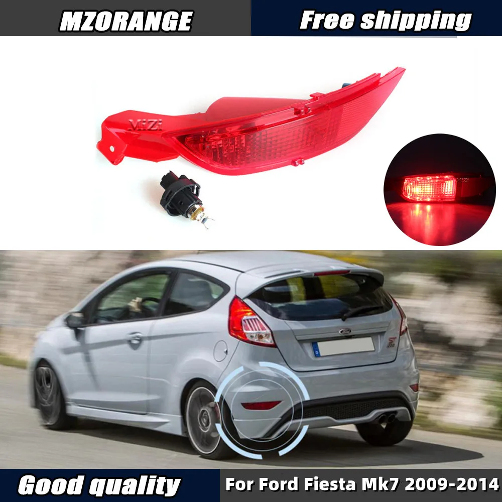 MZORANGE Rear Bumper Reflector Light For Ford Fiesta Mk7 2009 2010 2011 ...
