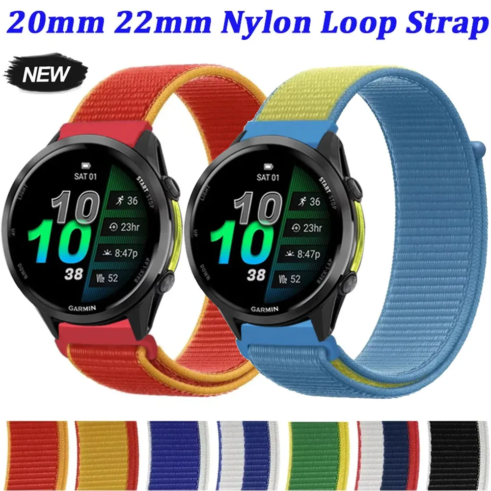 Nylon Strap for Garmin Forerunner 970 570 165 965 55 Venu 3 22mm 20mm ...