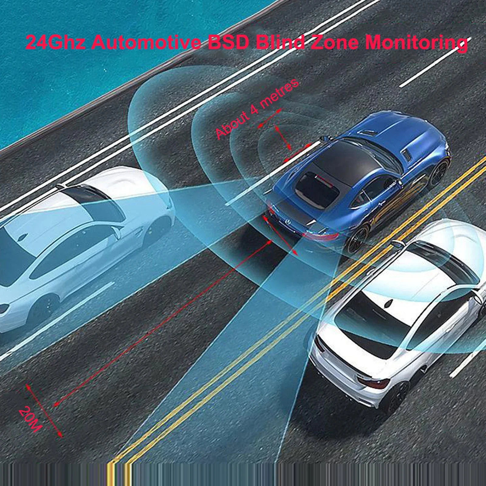 20m Range Universal 24Ghz Millimeter Wave Radar Car BSD Blind Spot ...