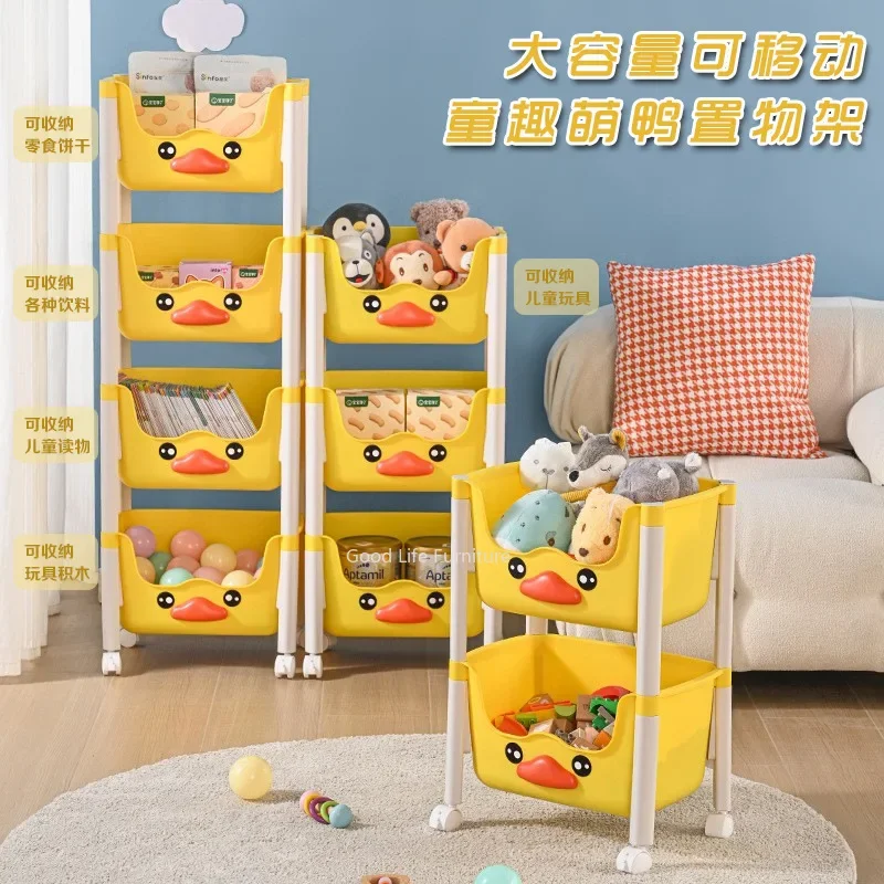 Cartoon-Cute-Storage-Rack-Trolley-Multi-functional-Mobile-Sundries ...