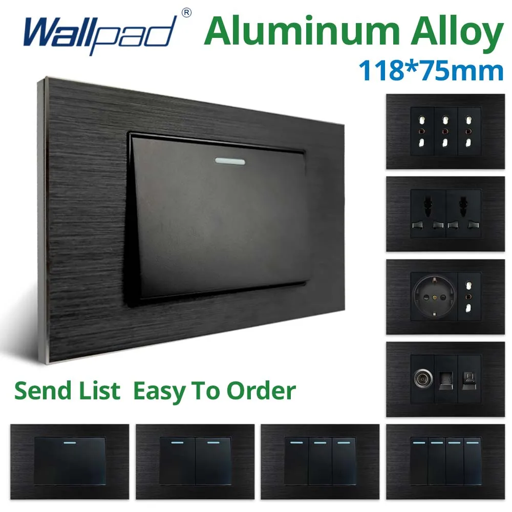 Aluminum Wall Light Switch | Us 2 Gang Light Switch | 4 Gang Light ...