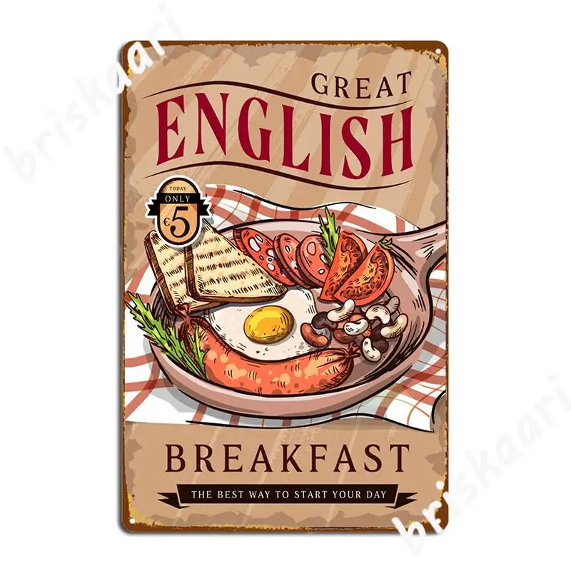 Great-English-Breakfast-Wall-Art-Poster-Style-Poster-Metal-Plaque-Wall ...